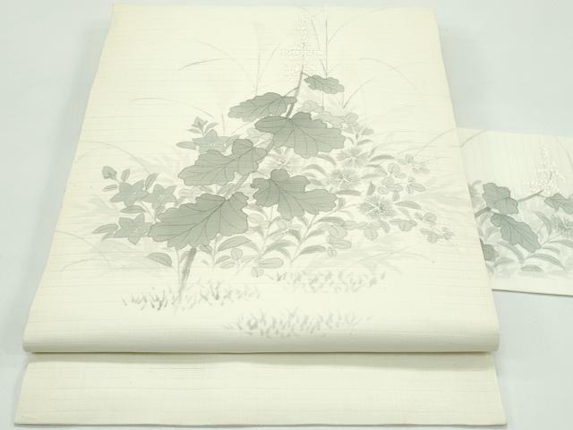 ■■■　サイズ　■■■ 長さ 342cm 幅 30cm程 ■■■　商品詳細　■■■ 【麻】 状態は接写画像のように 表地所々に薄いシミ、裏地にシミがございます。 大変上質な逸品になります。 お安く出品致しますので、是非この機会にいかがでしょ...