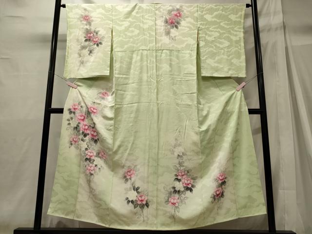 ■■■　サイズ　■■■ 身丈 152.5cm（肩から） 裄丈 64cm 袖丈 56cm　縫込み 4.5cm 袖幅 34cm 前幅 23cm 後幅 29cm 着物縫いこみ 内揚げ 5cm 裄 お袖側 約2cm　身頃側 約2cm ■■■　商品詳...