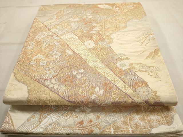 ■■■　サイズ　■■■ 長さ 424cm 幅 30cm程 ■■■　商品詳細　■■■ 【正絹・芯なし】 詳細に関しましては、画像をご確認ください。 大変上質な逸品になります。 お安く出品致しますので、是非この機会にいかがでしょうか？ ※汚れ等...