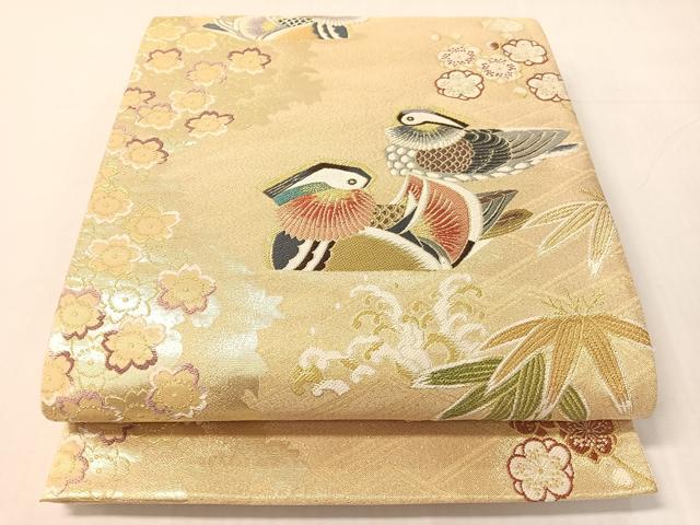 ■■■　サイズ　■■■ 長さ 432cm 幅 31cm程 ■■■　商品詳細　■■■ 【正絹・未使用】 状態は一度も締めておらず 特に目立ったシミ汚れなどもなく大変良い状態です。 重要無形文化財「友禅」保持者(人間国宝)羽田登喜男は 1911...