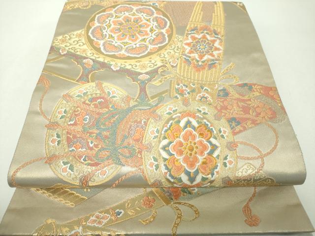 ■■■　サイズ　■■■ 長さ 436cm 幅 30.5cm程 ■■■　商品詳細　■■■ 【正絹】 状態は接写画像のようにたれ先上部に薄い汚れがございますが その他特に目立ったシミ汚れなどもなく大変良い状態です。着用時には見えない部分になるか...