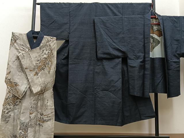 ■■■　サイズ　■■■ 【着物】 身丈 140cm（肩から） 裄丈 66.5cm 袖丈 47cm　縫込み 1.5cm 袖幅 34cm 前幅 26cm 後幅 30.5cm 着物縫いこみ 内揚げ 0cm 裄 お袖側 約2cm　身頃側 約1cm ...