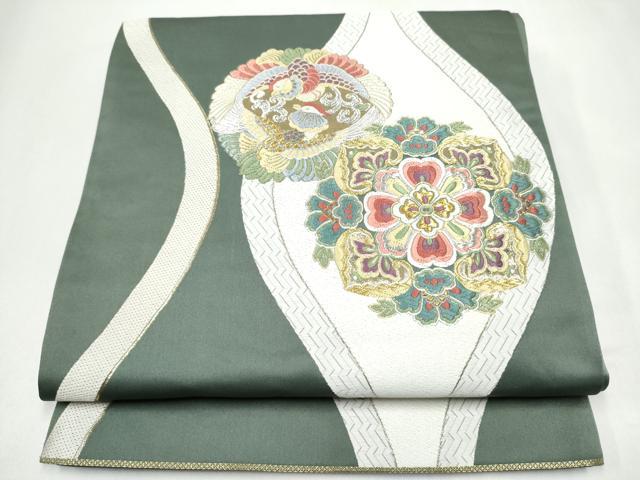 ■■■　サイズ　■■■ 長さ 444cm 幅 31cm程 ■■■　商品詳細　■■■ 【正絹】 状態は接写画像のように 唐織部分に糸よれがございますが その他特に目立ったシミ汚れなどもなく大変良い状態です。 大変上質な逸品になります。 お安く...