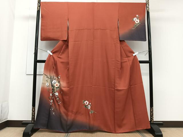 ■■■　サイズ　■■■ 身丈 162.5cm（肩から） 裄丈 66.5cm 袖丈 52cm　縫込み 6.5cm 袖幅 34cm 前幅 25cm 後幅 30.5cm 着物縫いこみ 内揚げ 5.5cm 裄 お袖側 約3cm　身頃側 約2.5cm...