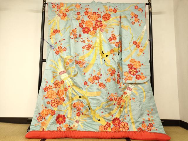 ■■■　サイズ　■■■ 身丈 184.5cm（肩から） 裄丈 64cm 袖丈 105.5cm　縫込み 3cm 袖幅 32cm 前幅 26cm 後幅 31cm 着物縫いこみ 内揚げ 0cm 裄 お袖側 約2cm　身頃側 約2cm ■■■　商品...