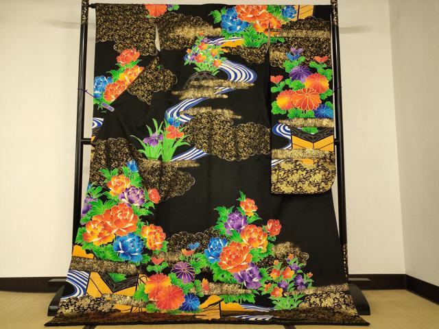 ■■■　サイズ　■■■ 身丈 184.5cm（肩から） 裄丈 65.5cm 袖丈 107cm　縫込み 4cm 袖幅 33.5cm 前幅 23.5cm 後幅 30.5cm 着物縫いこみ 内揚げ 0cm 裄 お袖側 約1.5cm　身頃側 約3c...