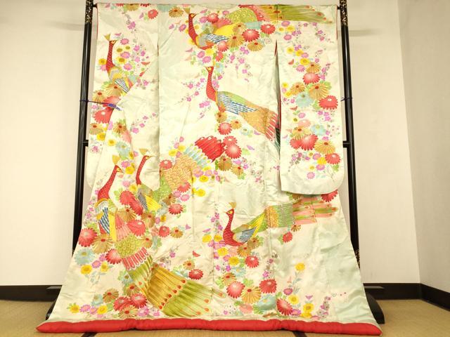■■■　サイズ　■■■ 身丈 155cm（肩から） 裄丈 65cm 袖丈 106cm　縫込み 6cm 袖幅 32cm 前幅 26cm 後幅 31cm 着物縫いこみ 内揚げ 0cm 裄 お袖側 約1cm　身頃側 約1cm ■■■　商品詳細　■...
