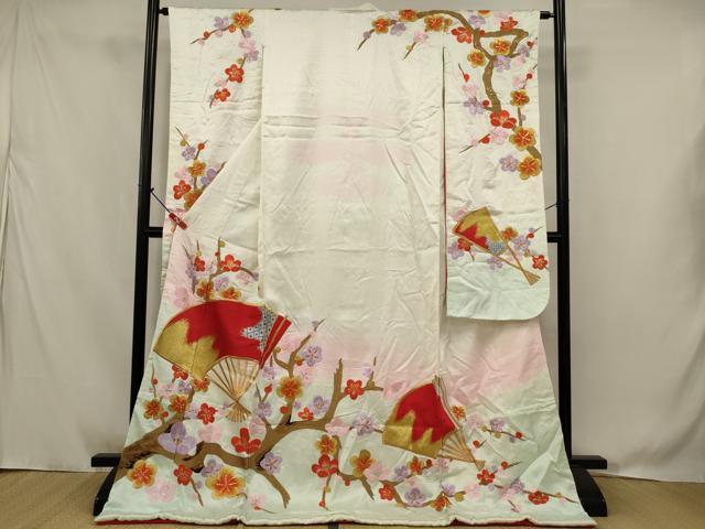 ■■■　サイズ　■■■ 身丈 176.5cm（肩から） 裄丈 63cm 袖丈 104cm 縫込み 9cm 袖幅 32cm 前幅 24cm 後幅 29cm 着物縫いこみ 内揚げ 0cm 裄 お袖側 約1cm　身頃側 約0cm ■■■　商品詳細...