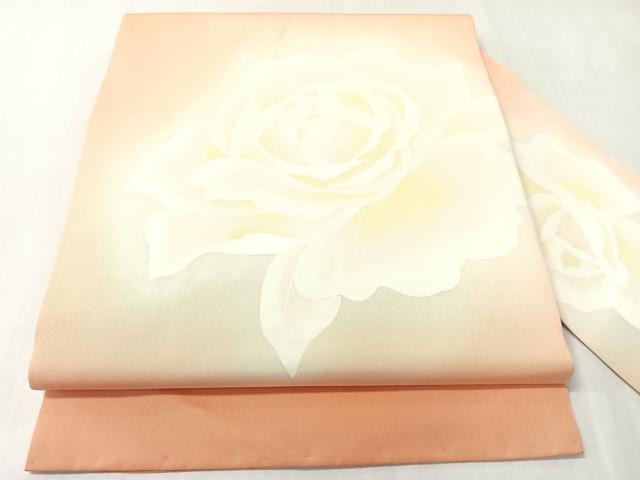 ■■■　サイズ　■■■ 長さ 388cm 幅 30.5cm程 ■■■　商品詳細　■■■ 【正絹】 状態は接写画像のように 太鼓・前柄・裏地に薄い汚れがございますが その他特に目立ったシミ汚れなどもなく大変良い状態です。 大変上質な逸品になり...