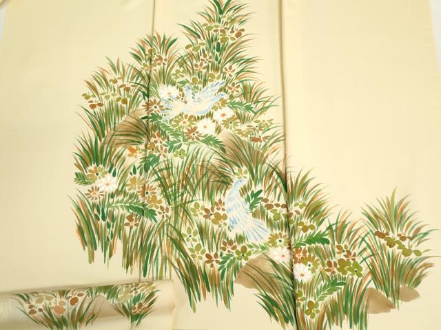 ■■■　サイズ　■■■ 長さ　　着尺分あり 幅　　　約36.5cm ■■■　商品詳細　■■■ 【正絹・未使用】 状態は接写画像のように表地所々・裏面所々に薄い汚れがございます。 大変上質な逸品になります。 お安く出品致しますので、是非この機...
