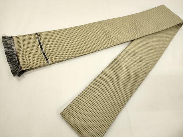 ■■■　サイズ　■■■ 長さ 408cm（房2cm） 幅 9cm程 ■■■　商品詳細　■■■ 【正絹】 状態は締めてはおりますが 特に目立ったシミ汚れなどもなく大変良い状態です。 本場筑前博多織は、 福岡県福岡市博多区やその周辺で生産される...