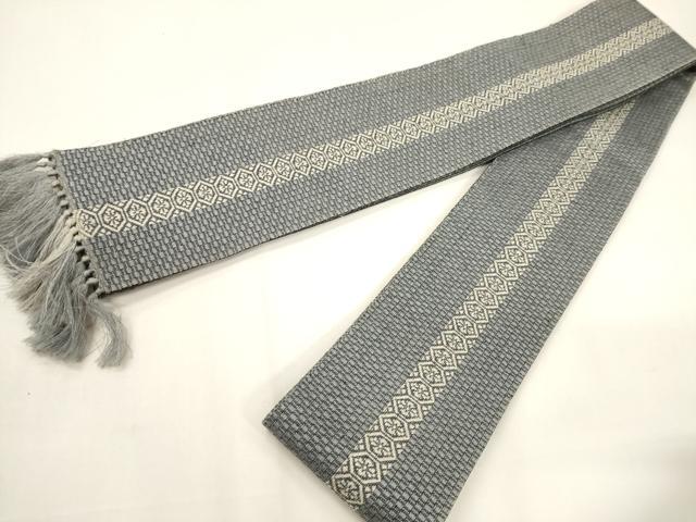 ■■■　サイズ　■■■ 長さ 392cm（房4cm） 幅 9.5cm程 ■■■　商品詳細　■■■ 【正絹】 状態は接写画像のように表地裏地所々に汚れがございます。 本場筑前博多織は、 福岡県福岡市博多区やその周辺で生産される絹織物です。 仏...