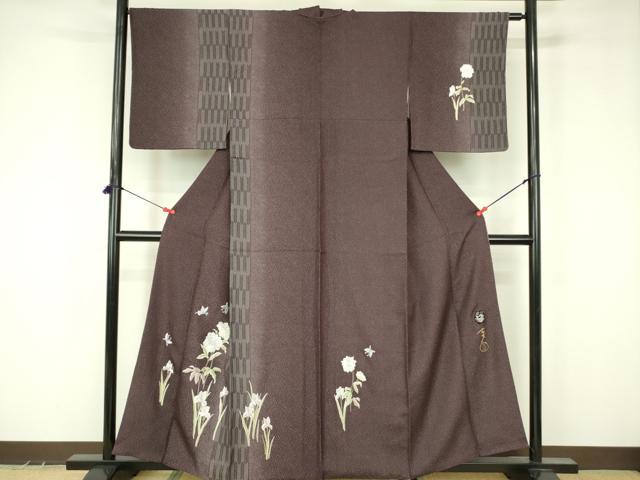 ■■■　サイズ　■■■ 身丈 158cm（肩から） 裄丈 64cm 袖丈 49cm　縫込み 7cm 袖幅 32cm 前幅 24cm 後幅 30cm 着物縫いこみ 内揚げ 12cm 裄 お袖側 約2.5cm　身頃側 約2.5cm ■■■　商品...