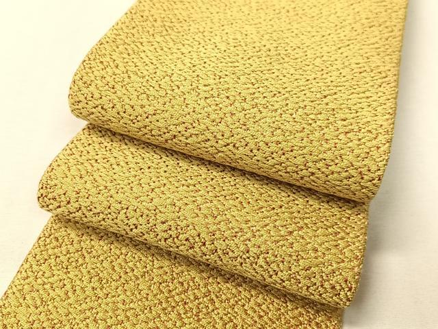 ■■■　サイズ　■■■ 長さ(房含めず) 410cm 幅 10cm程 ■■■　商品詳細　■■■ 【正絹】 状態は接写画像のように端から1cm程に薄い汚れがございますが その他特に目立ったシミ汚れなどもなく大変良い状態です。 本場筑前博多織は...