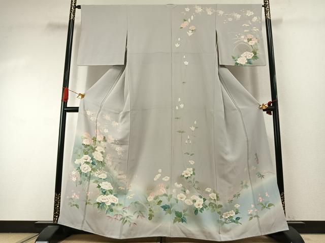 ■■■　サイズ　■■■ 身丈 162cm（肩から） 裄丈 65cm 袖丈 49cm　縫込み 7cm 袖幅 32cm 前幅 25cm 後幅 31cm 着物縫いこみ 内揚げ 6cm 裄 お袖側 約2cm　身頃側 約2.5cm ■■■　商品詳細　...