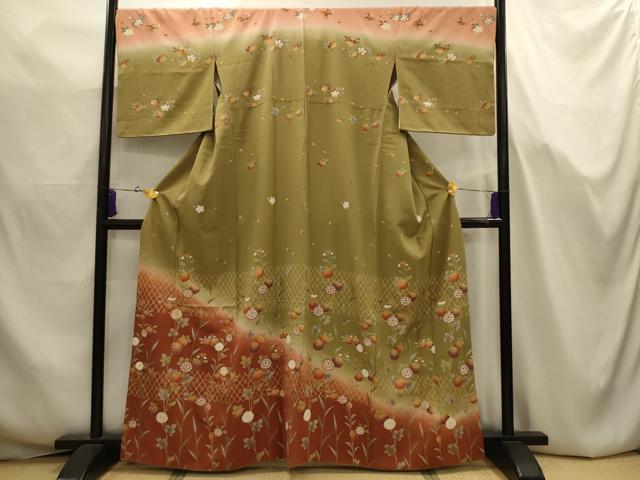 ■■■　サイズ　■■■ 身丈 161cm（肩から） 裄丈 69.5cm 袖丈 47cm　縫込み 5cm 袖幅 34.5cm 前幅 23.5cm 後幅 30cm 着物縫いこみ 内揚げ 2cm 裄 お袖側 約2cm　身頃側 約1cm ■■■　商...