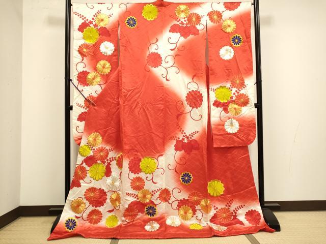 ■■■　サイズ　■■■ 身丈 181.5cm（肩から） 裄丈 66cm 袖丈 108cm　縫込み 2.5cm 袖幅 32.5cm 前幅 26cm 後幅 32cm 着物縫いこみ 内揚げ 0cm 裄 お袖側 約1cm　身頃側 約1.5cm ■■...
