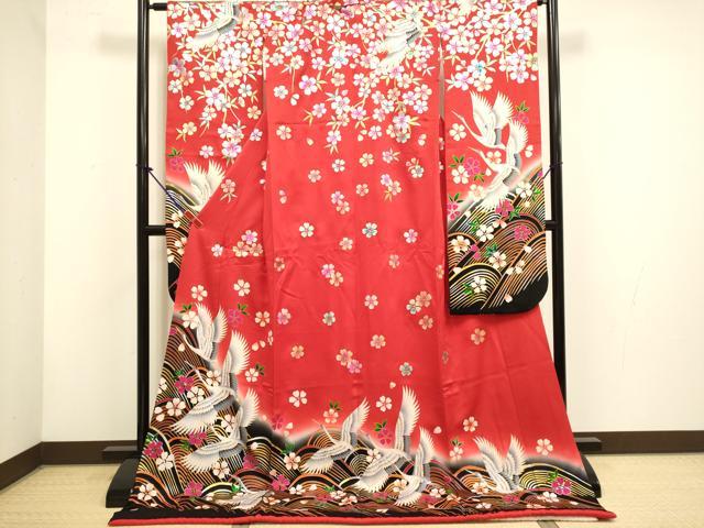 ■■■　サイズ　■■■ 身丈 186.5cm（肩から） 裄丈 64.5cm 袖丈 107cm　縫込み 3cm 袖幅 32.5cm 前幅 25.5cm 後幅 30.5cm 着物縫いこみ 内揚げ 0cm 裄 お袖側 約1.5cm　身頃側 約2c...