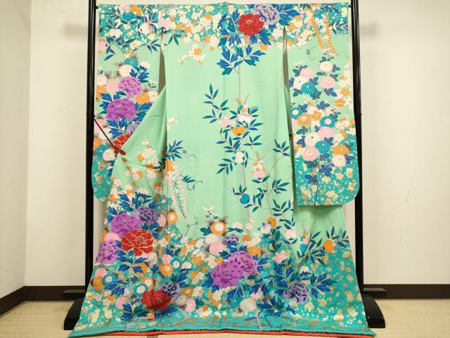 ■■■　サイズ　■■■ 身丈 181cm（肩から） 裄丈 65.5cm 袖丈 107cm　縫込み 3.5cm 袖幅 32.5cm 前幅 24cm 後幅 30cm 着物縫いこみ 内揚げ 0cm 裄 お袖側 約2cm　身頃側 約1cm ■■■　...