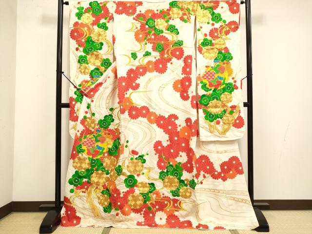 ■■■　サイズ　■■■ 身丈 171cm（肩から） 裄丈 63.5cm 袖丈 105cm　縫込み 3.5cm 袖幅 32cm 前幅 24.5cm 後幅 29.5cm 着物縫いこみ 内揚げ 0cm 裄 お袖側 約1cm　身頃側 約2cm ■■...