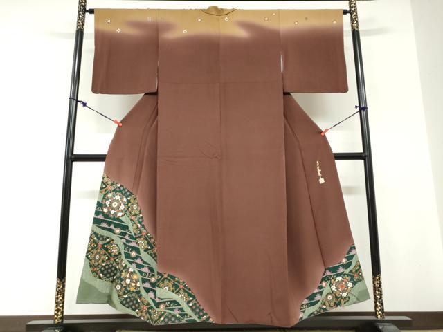 ■■■　サイズ　■■■ 身丈 149.5cm（肩から） 裄丈 65cm 袖丈 47cm　縫込み 5cm 袖幅 33.5cm 前幅 27cm 後幅 30.5cm 着物縫いこみ 内揚げ 13cm 裄 お袖側 約4cm　身頃側 約3cm ■■■　...