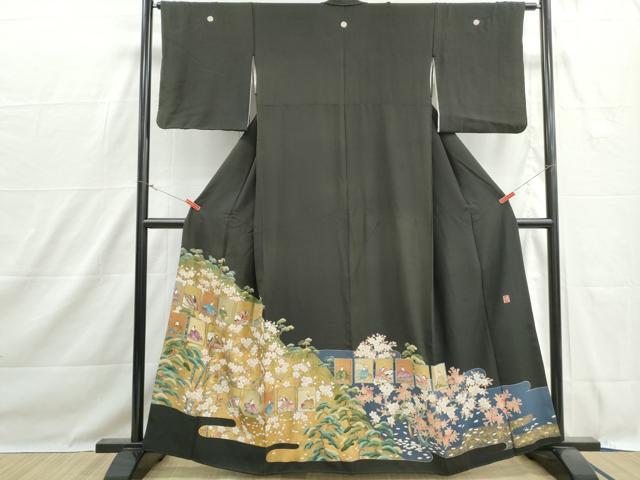 ■■■　サイズ　■■■ 身丈 161cm（肩から） 裄丈 64cm 袖丈 47cm　縫込み 4cm 袖幅 32cm 前幅 24cm 後幅 30cm 着物縫いこみ 内揚げ 4cm 裄 お袖側 約3.5cm　身頃側 約0cm ■■■　商品詳細　...
