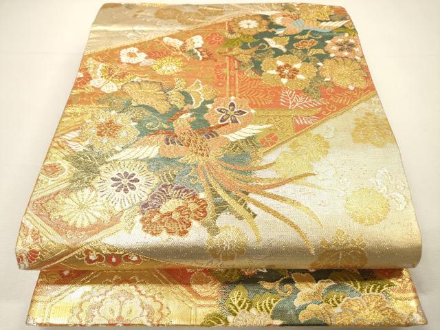 ■■■　サイズ　■■■ 長さ 428cm 幅 30.5cm程 ■■■　商品詳細　■■■ 【正絹】 状態は接写画像のように裏地に薄い汚れがございますがその他表地は 特に目立ったシミ汚れなどもなく大変良い状態です。 着用時には見えない部分になり...