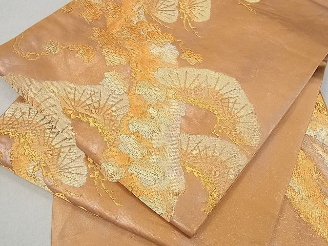 ■■■　サイズ　■■■ 長さ 412cm 幅 30.5cm程 ■■■　商品詳細　■■■ 【正絹・関西仕立て】 状態は接写画像のように 柄止まり折れ山に薄い線汚れがございますが その他特に目立ったシミ汚れなどもなく大変良い状態です。 大変上質...