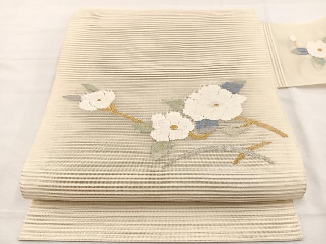 ■■■　サイズ　■■■ 長さ 360.5cm 幅 30.5cm程 ■■■　商品詳細　■■■ 【正絹・名古屋仕立て】 状態は締めてはおりますが 特に目立ったシミ汚れなどもなく大変良い状態です。 大変上質な逸品になります。 お安く出品致しますの...