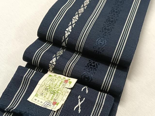 ■■■　サイズ　■■■ 長さ 388cm 幅 9cm程 ■■■　商品詳細　■■■ 【正絹】 状態は締めてはおりますが 特に目立ったシミ汚れなどもなく大変良い状態です。 本場筑前博多織は、 福岡県福岡市博多区やその周辺で生産される絹織物です。...