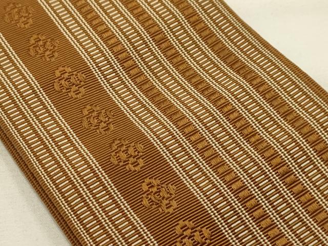■■■　サイズ　■■■ 長さ 382cm 幅 8.5cm程 ■■■　商品詳細　■■■ 【正絹】 状態は締めてはおりますが 特に目立ったシミ汚れなどもなく大変良い状態です。 本場筑前博多織は、 福岡県福岡市博多区やその周辺で生産される絹織物で...