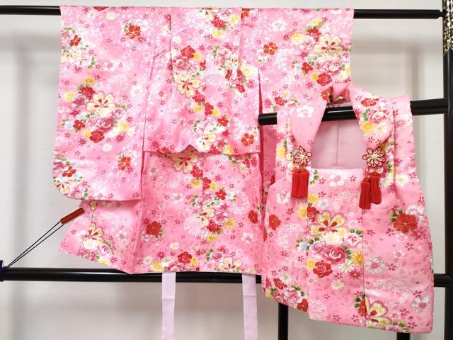 ■■■　サイズ　■■■ 【祝着】 身丈 78.5cm（肩から） 裄丈 43cm（肩上げ　2.5cm） 袖丈 56.5cm　縫込み 2.5cm 袖幅 27.5cm 前幅 15.5cm 後幅 20.5cm 着物縫いこみ 内揚げ 0cm （腰上げ...