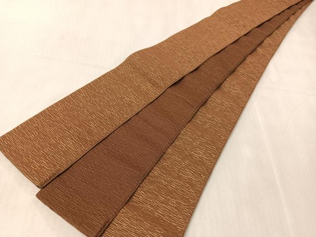 ■■■　サイズ　■■■ 長さ 410cm 幅 10cm程 ■■■　商品詳細　■■■ 【正絹】 状態は締めてはおりますが 特に目立ったシミ汚れなどもなく大変良い状態です。 本場筑前博多織は、 福岡県福岡市博多区やその周辺で生産される絹織物です...