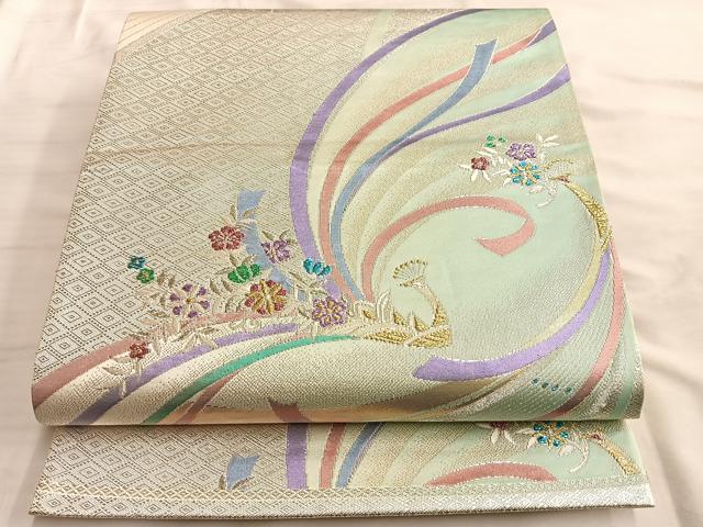 ■■■　サイズ　■■■ 長さ 436cm 幅 31cm程 ■■■　商品詳細　■■■ 【正絹】 詳細に関しましては、画像をご確認ください。 大変上質な逸品になります。 お安く出品致しますので、是非この機会にいかがでしょうか？ ■■■　注意事項...