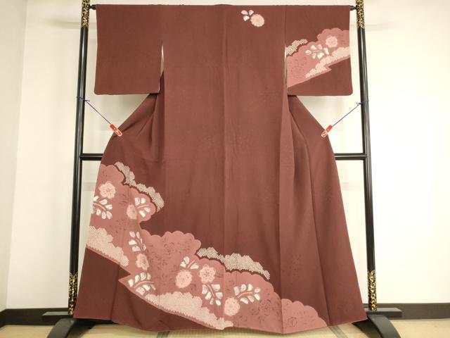 ■■■　サイズ　■■■ 身丈 161cm（肩から） 裄丈 63cm 袖丈 48cm　縫込み 5.5cm 袖幅 31.5cm 前幅 23.5cm 後幅 31cm 着物縫いこみ 内揚げ 2.5cm 裄 お袖側 約3.5cm　身頃側 約2.5cm...