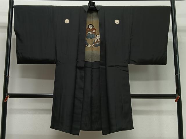 ■■■　サイズ　■■■ 身丈 102.5cm（肩から） 裄丈 67.5cm 袖丈 51.5cm　縫込み 4cm 袖幅 34cm 前幅 19cm 後幅 30cm 裄 お袖側 約0cm　身頃側 約0cm ■■■　商品詳細　■■■ 【正絹・五つ紋...