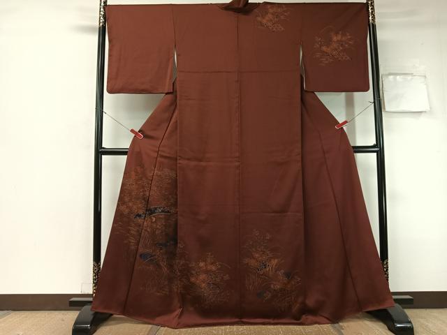 ■■■　サイズ　■■■ 身丈 164cm（肩から） 裄丈 68.5cm 袖丈 48.5cm　縫込み 5.5cm 袖幅 35cm 前幅 28cm 後幅 32cm 着物縫いこみ 内揚げ 4cm 裄 お袖側 約1cm　身頃側 約1cm ■■■　商...