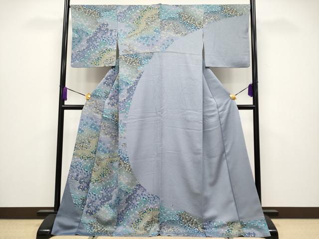 ■■■　サイズ　■■■ 身丈 171.5cm（肩から） 裄丈 66.5cm 袖丈 49cm　 縫込み 9.5cm 袖幅 33.5cm 前幅 24.5cm 後幅 30.5cm 着物縫いこみ 内揚げ 3.5cm 裄 お袖側 約 3cm　身頃側 ...