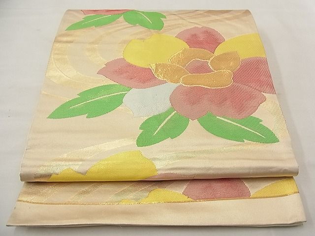 ■■■　サイズ　■■■ 長さ 400cm 幅 31cm程 ■■■　商品詳細　■■■ 【正絹】 状態は接写画像のように 太鼓から手先にかけて折山の薄い汚れ、 前柄付近・裏地に薄いアクがございますが その他特に目立ったシミ汚れなどもなく大変良い...