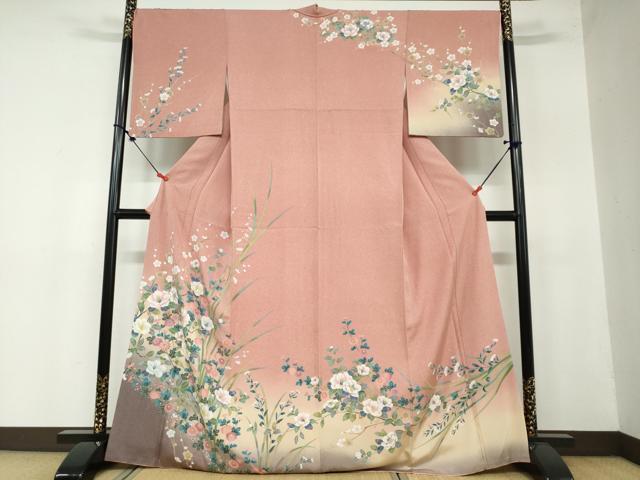 ■■■　サイズ　■■■ 身丈 168cm（肩から） 裄丈 68.5cm 袖丈 51cm　縫込み 5cm 袖幅 34cm 前幅 24cm 後幅 30cm 着物縫いこみ 内揚げ 2cm 裄 お袖側 約1cm　身頃側 約0cm ■■■　商品詳細　...