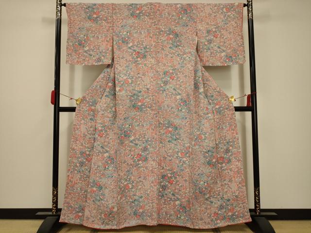 ■■■　サイズ　■■■ 身丈 158cm（肩から） 裄丈 65cm 袖丈 47cm　縫込み 5.5cm 袖幅 34cm 前幅 24.5cm 後幅 30cm 着物縫いこみ 内揚げ 0cm 裄 お袖側 約1cm　身頃側 約1.5cm ■■■　商...