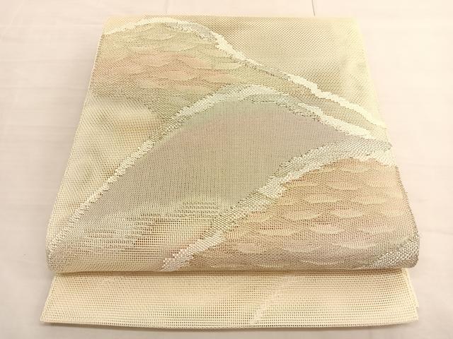 ■■■　サイズ　■■■ 長さ 436cm 幅 30.5cm程 ■■■　商品詳細　■■■ 【正絹・芯なし】 状態は接写画像のように たれ先・前柄に薄い汚れがございますが その他特に目立ったシミ汚れなどもなく大変良い状態です。 大変上質な逸品に...