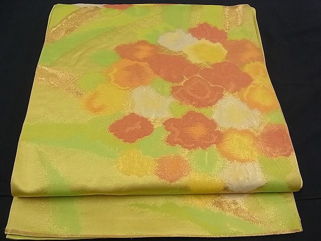 ■■■　サイズ　■■■ 長さ 416cm 幅 31cm程 ■■■　商品詳細　■■■ 【正絹・芯なし】状態は締めてはおりますが特に目立ったシミ汚れなどもなく大変良い状態です。大変上質な逸品になります。お安く出品致しますので、是非この機会にいか...