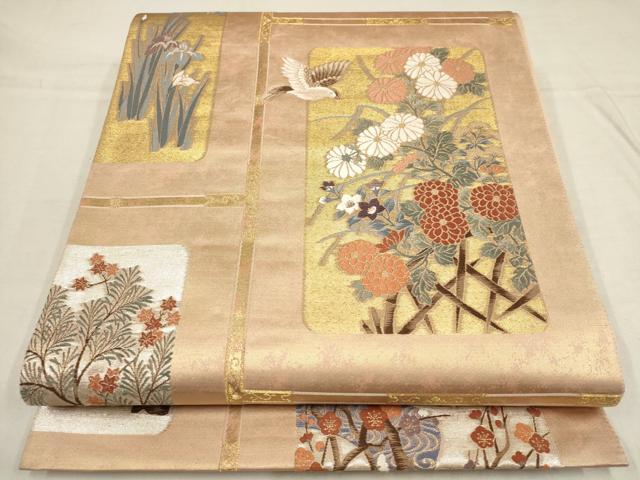 ■■■　サイズ　■■■ 長さ 448cm 幅 31cm程 ■■■　商品詳細　■■■ 【正絹】 状態は接写画像のように 裏地・柄止まりに薄い汚れがございますが その他特に目立ったシミ汚れなどもなく大変良い状態です。 大変上質な逸品になります。...