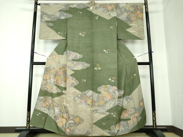 ■■■　サイズ　■■■ 身丈 158.5cm（肩から） 裄丈 65.5cm 袖丈 49.5cm　縫込み 6cm 袖幅 32.5cm 前幅 24.5cm 後幅 30cm 着物縫いこみ 内揚げ 5.5cm 裄 お袖側 約1cm　身頃側 約2.5...