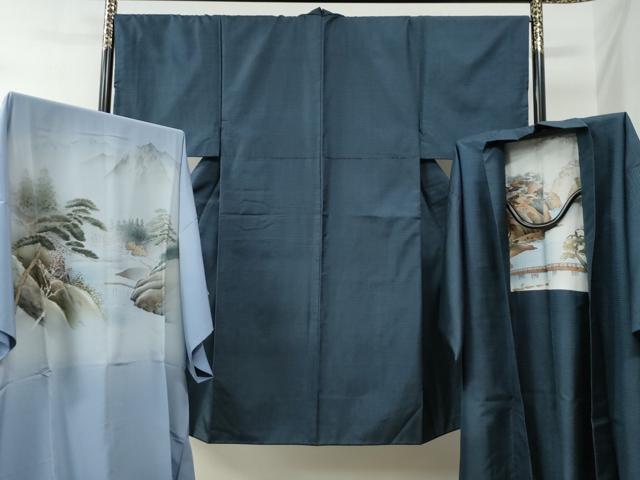 ■■■　サイズ　■■■ 【着物】 身丈 137cm（肩から） 裄丈 70cm 袖丈 49cm　縫込み 4.5cm 袖幅 35cm 前幅 28.5cm 後幅 32cm 着物縫いこみ 内揚げ 8cm 裄 お袖側 約2cm　身頃側 約3cm 【羽...