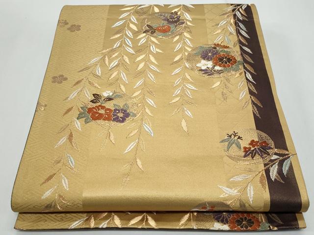 ■■■　サイズ　■■■ 長さ 416cm 幅 31cm程 ■■■　商品詳細　■■■ 【正絹・芯なし】 詳細に関しましては、画像をご確認ください。 大変上質な逸品になります。 お安く出品致しますので、是非この機会にいかがでしょうか？ ■■■　...