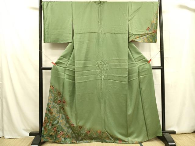 ■■■　サイズ　■■■ 身丈 166cm（肩から） 裄丈 69cm 袖丈 49cm　縫込み 6cm 袖幅 34cm 前幅 25cm 後幅 30.5cm 着物縫いこみ 内揚げ 5cm 裄 お袖側 約1cm　身頃側 約0cm ■■■　商品詳細　...