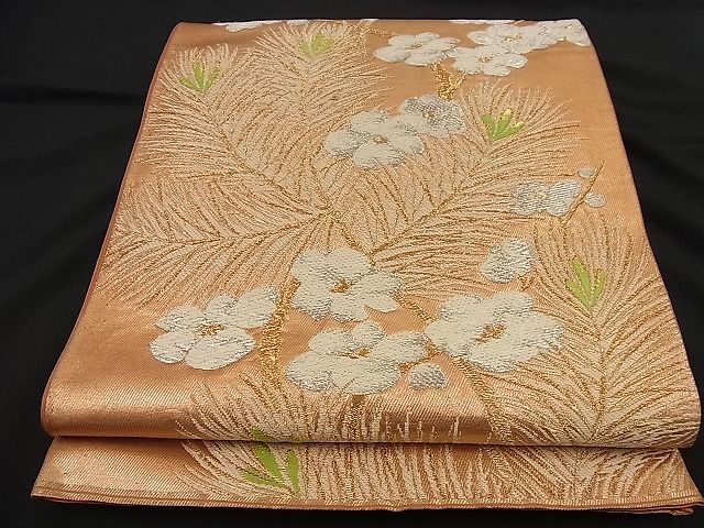 ■■■　サイズ　■■■ 長さ 436cm 幅 30.5cm程 ■■■　商品詳細　■■■ 【正絹・芯なし】状態は接写画像のように柄止まりに薄い汚れがございますがその他特に目立ったシミ汚れなどもなく大変良い状態です。着用時には見えない部分になり...
