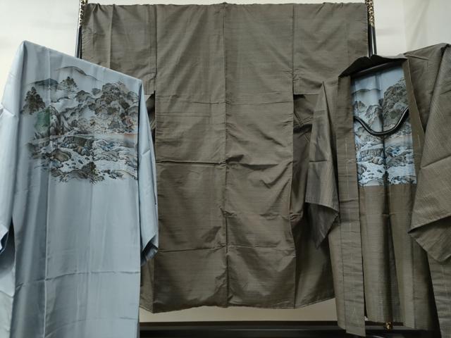 ■■■　サイズ　■■■ 【着物】 身丈 146cm（肩から） 裄丈 71cm 袖丈 49cm　縫込み 4.5cm 袖幅 37cm 前幅 25cm 後幅 30.5cm 着物縫いこみ 内揚げ 9cm 裄 お袖側 約2cm　身頃側 約4cm 【羽...